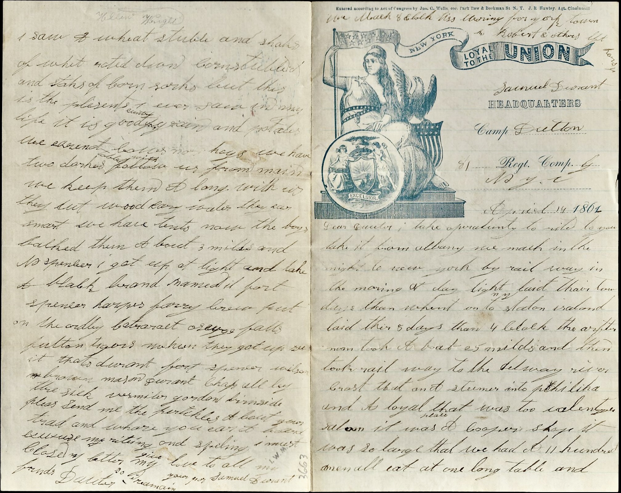 1862: Samuel Durant to his Daughter | Spared & Shared 23