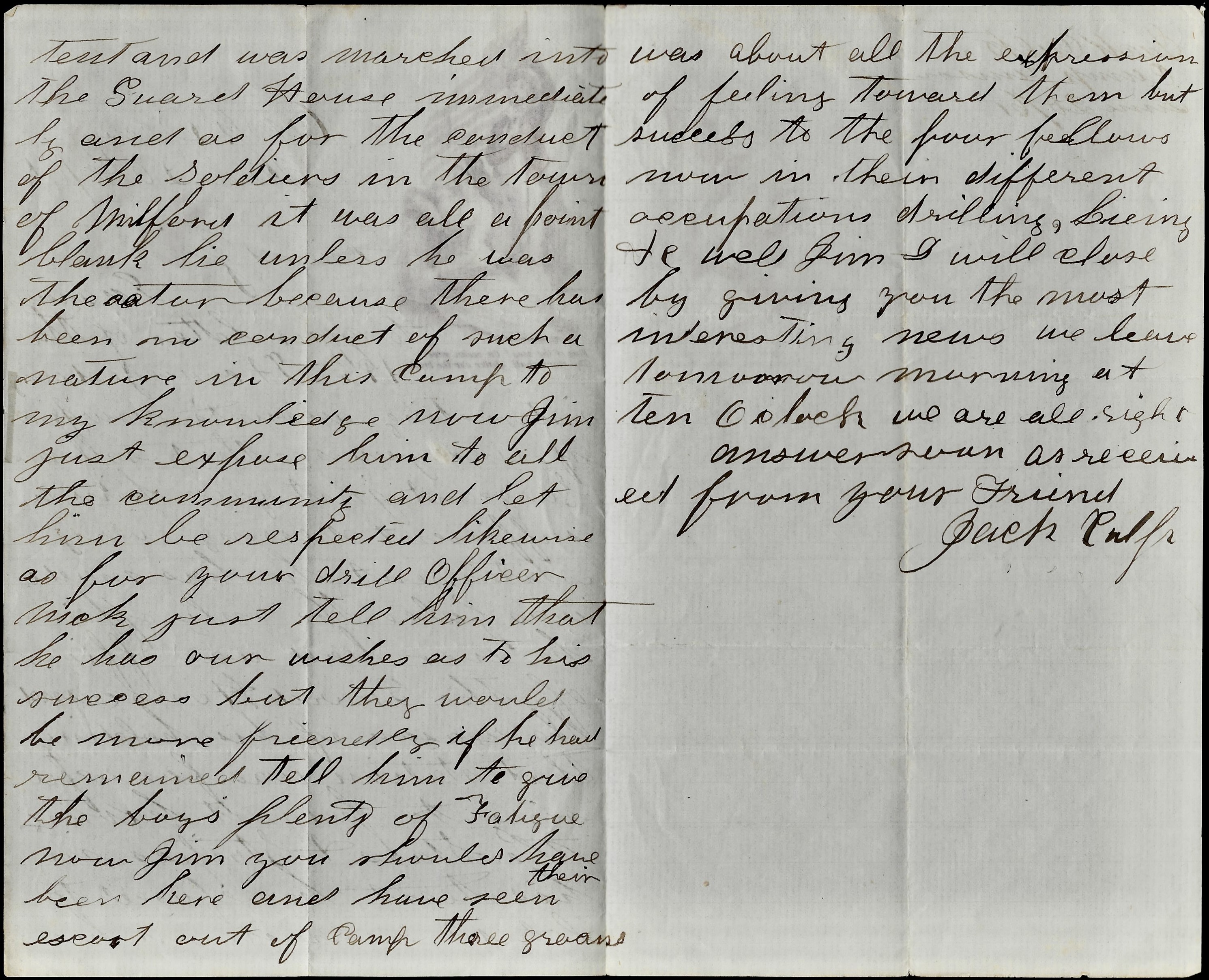 1861: Jack Culp to a Friend | Spared & Shared 23