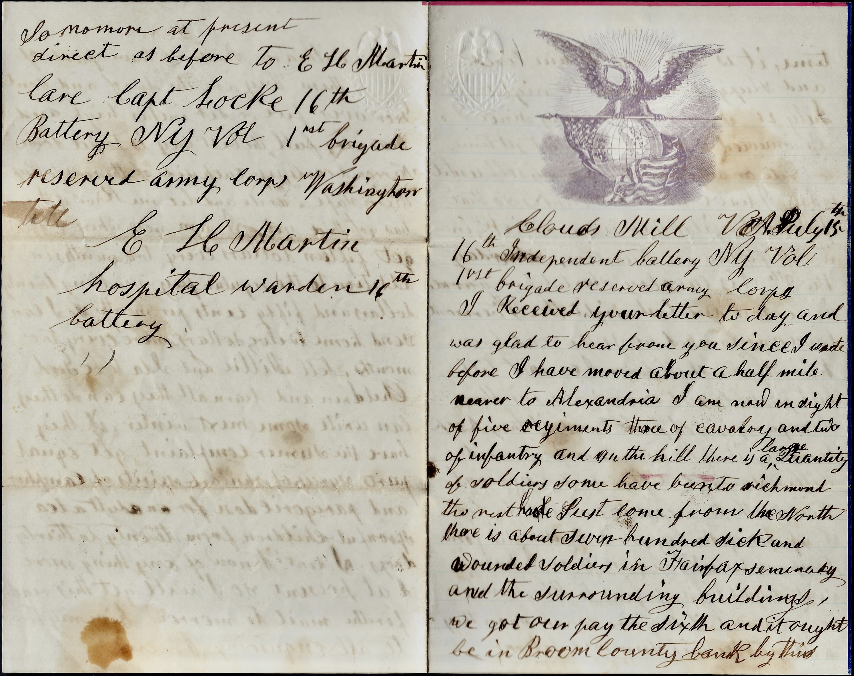 1862: Ebenezer H. Martin to his Wife | Spared & Shared 23