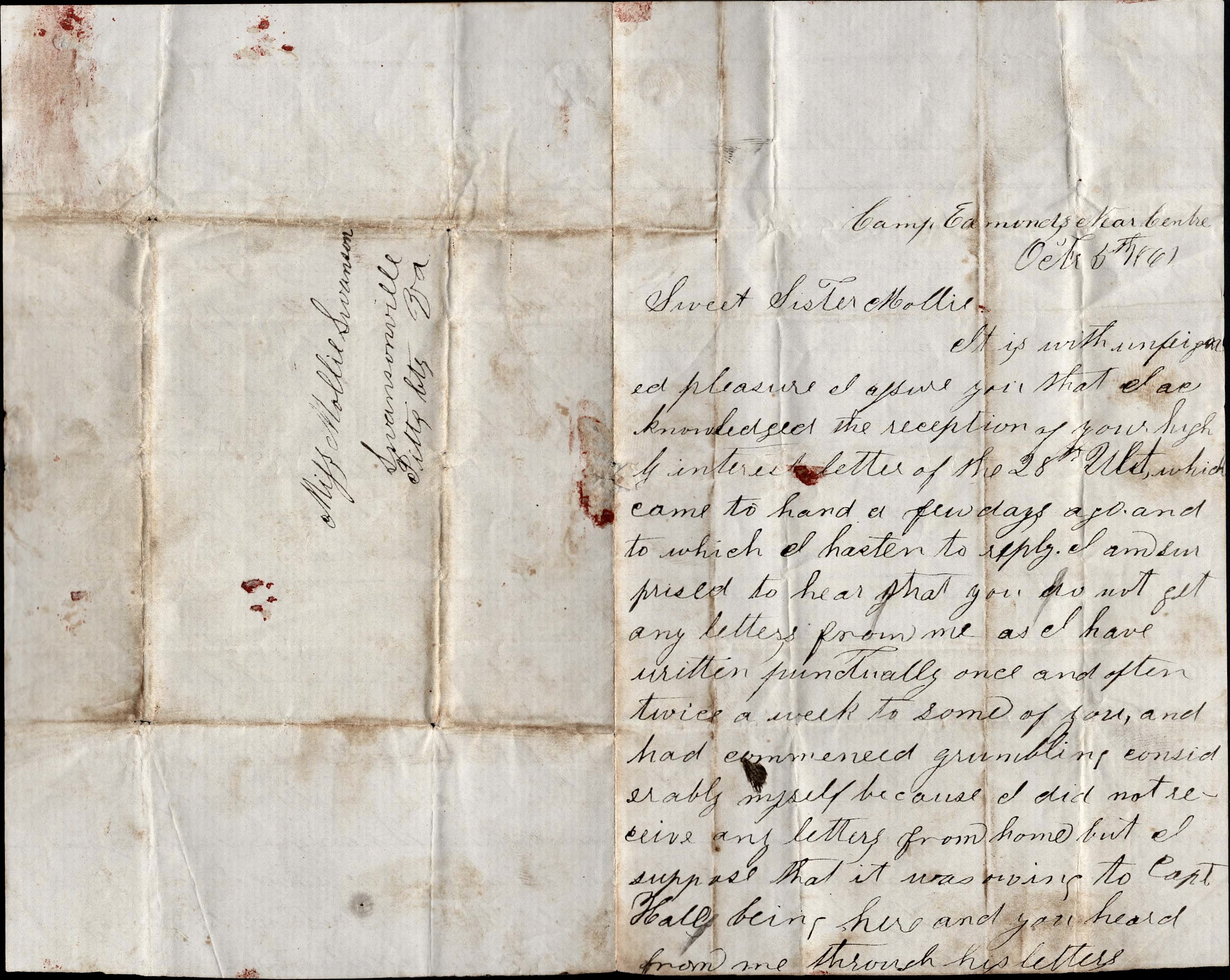 1861: Samuel Allen Swanson to Mary Henrie Swanson | Spared & Shared 23