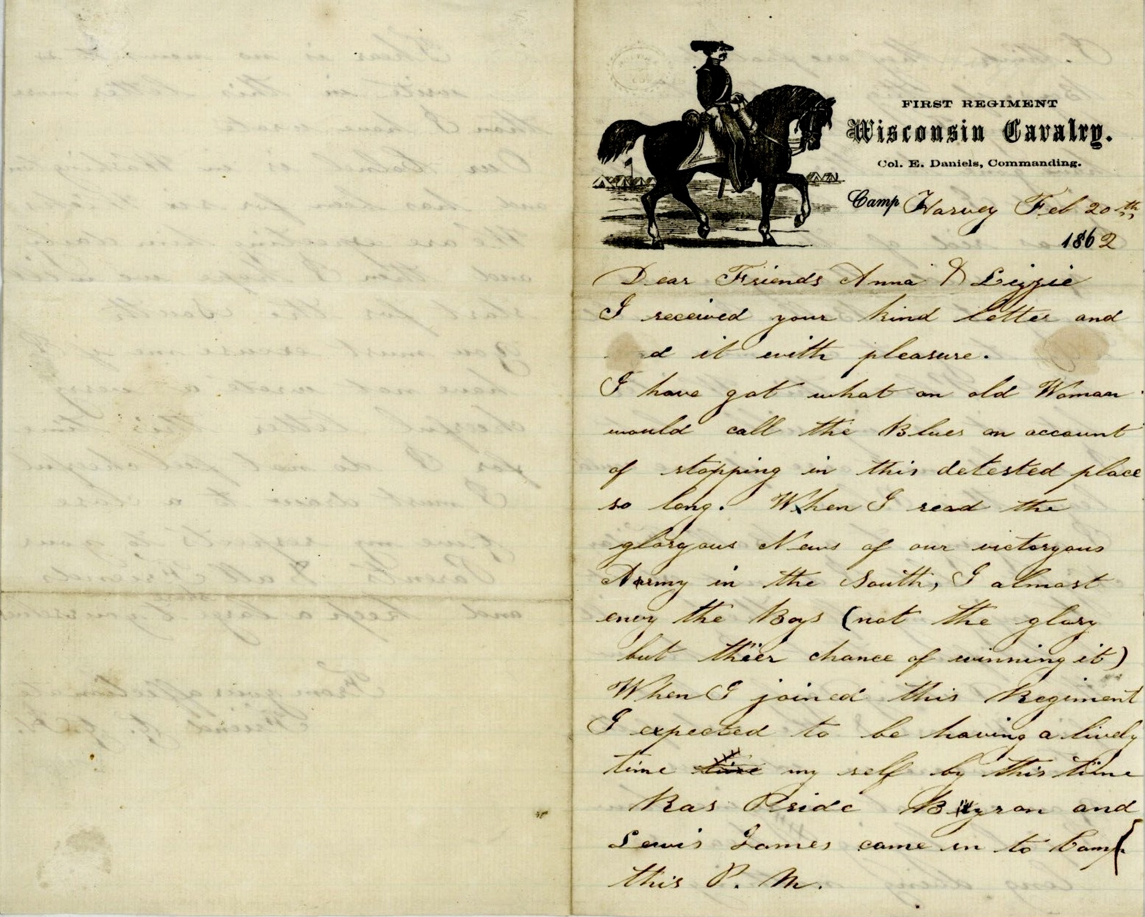 1862: George G. Hussey to Anna & Lizzie | Spared & Shared 23