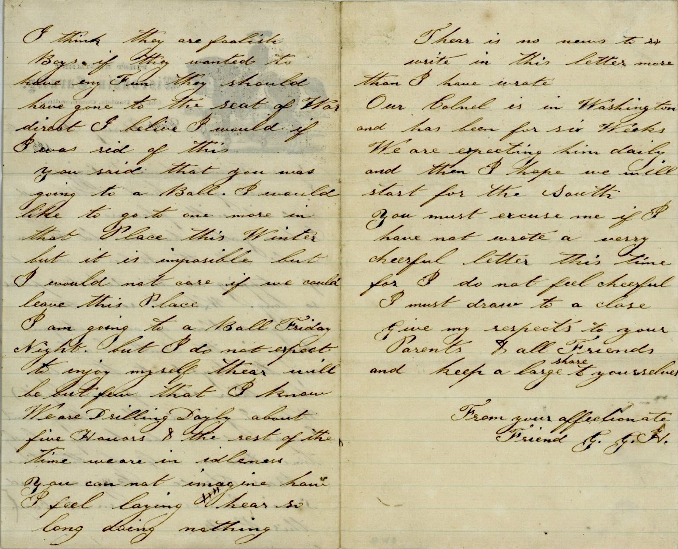 1862: George G. Hussey to Anna & Lizzie | Spared & Shared 23