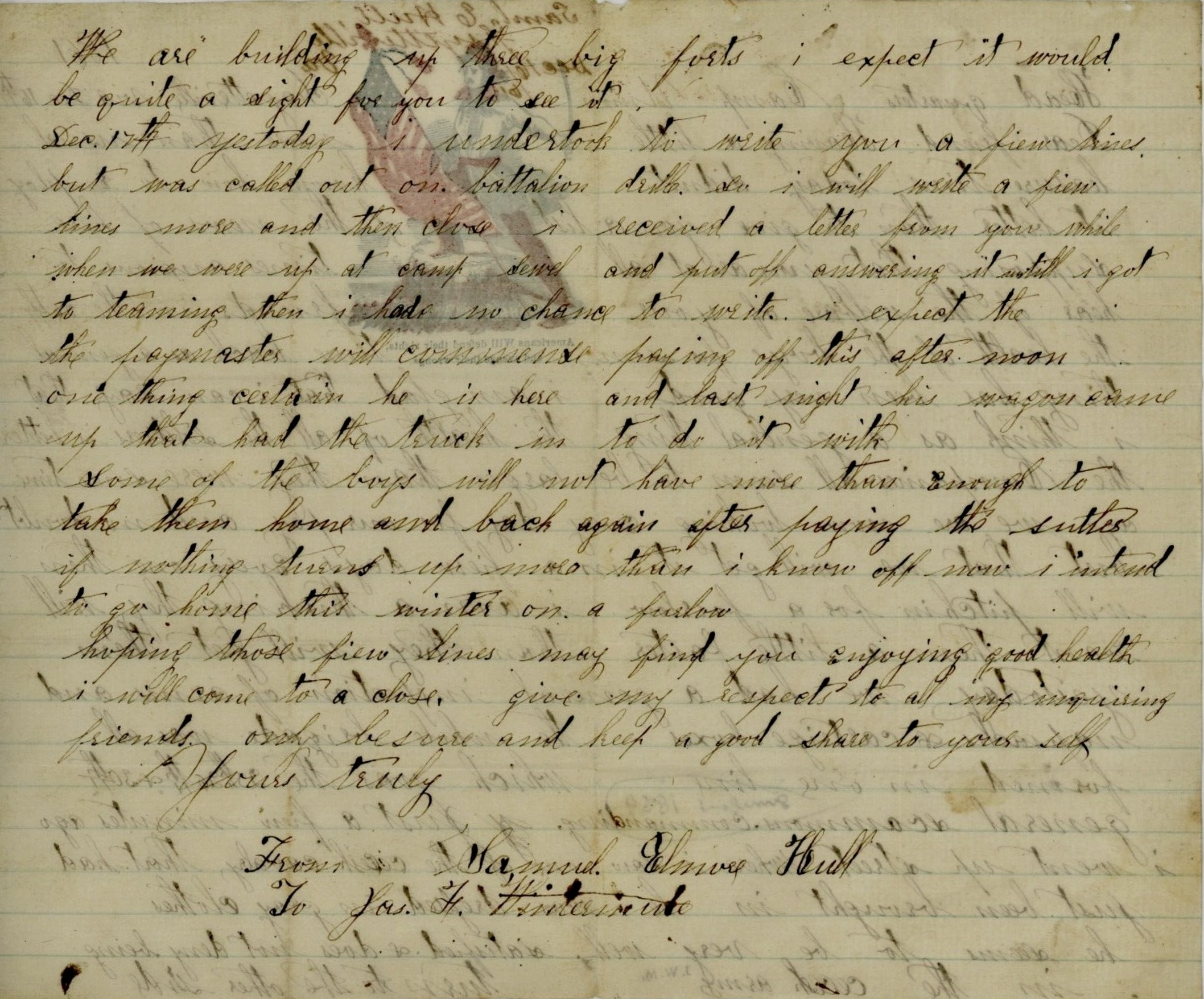 1861: Samuel Elmore Hull to James Frey Wintermute | Spared & Shared 23