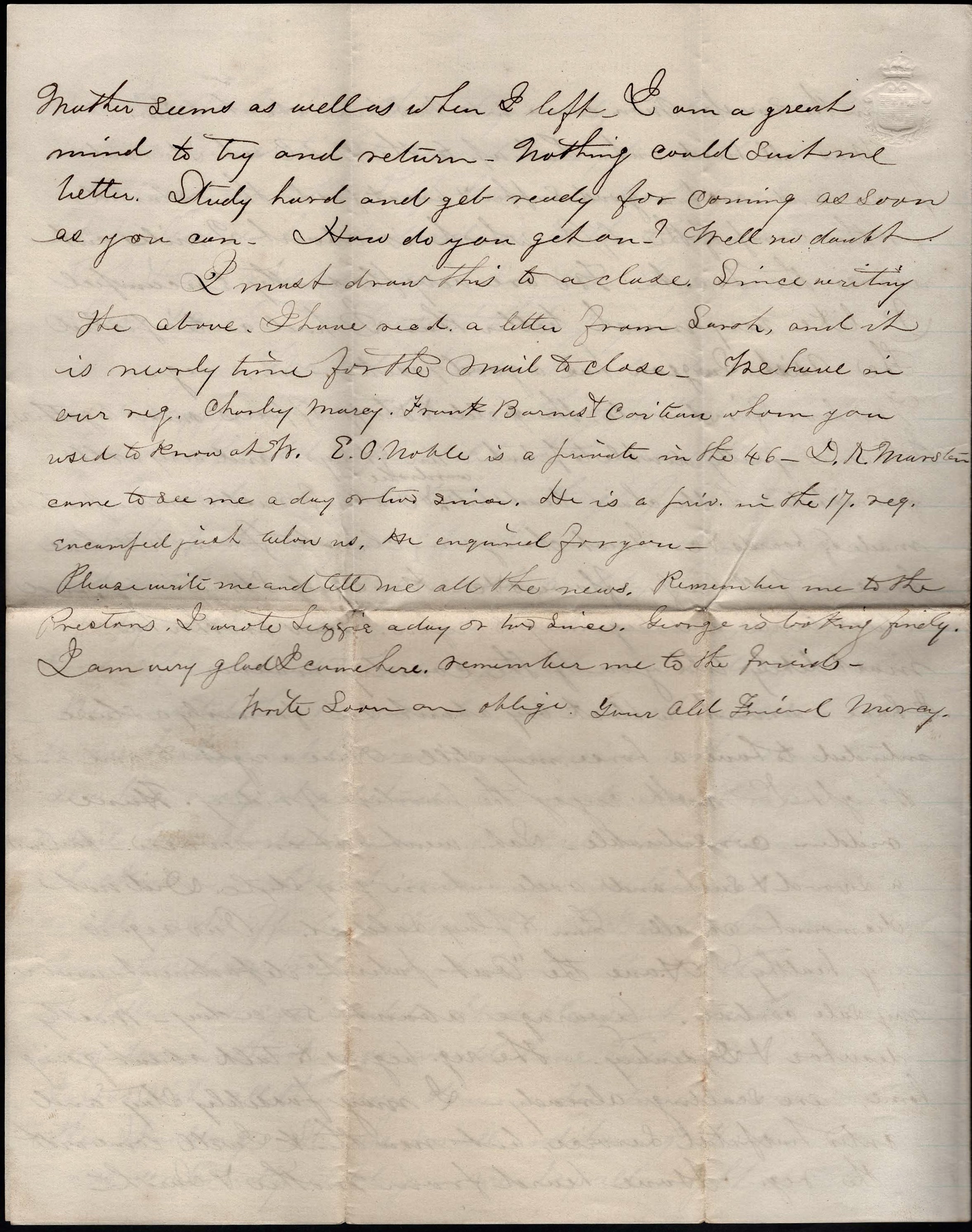 1863: Henry Orlando Marcy, Sr. to Albert L. Morris | Spared & Shared 23