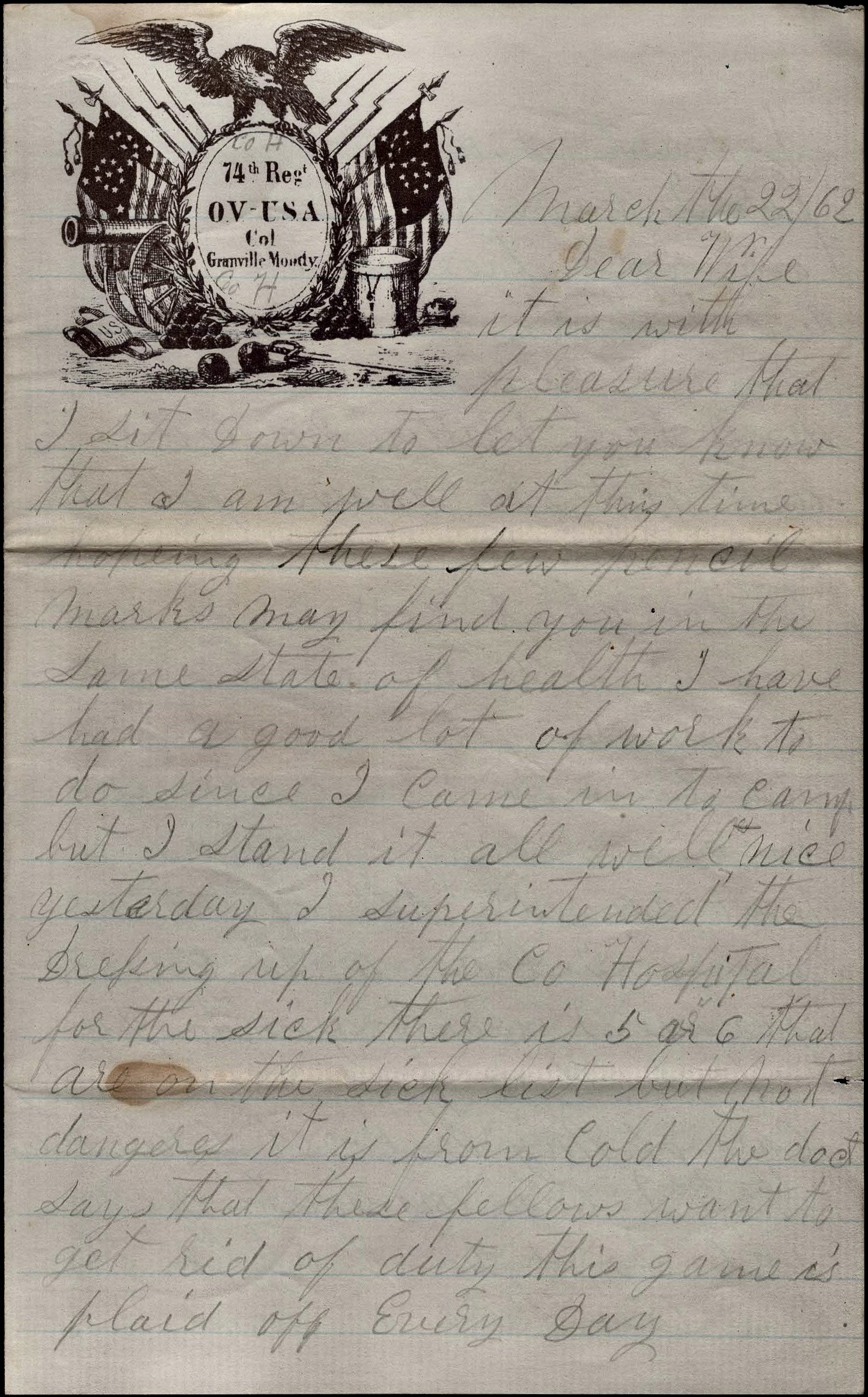 1862: David Hayden Foster to his Wife | Spared & Shared 23