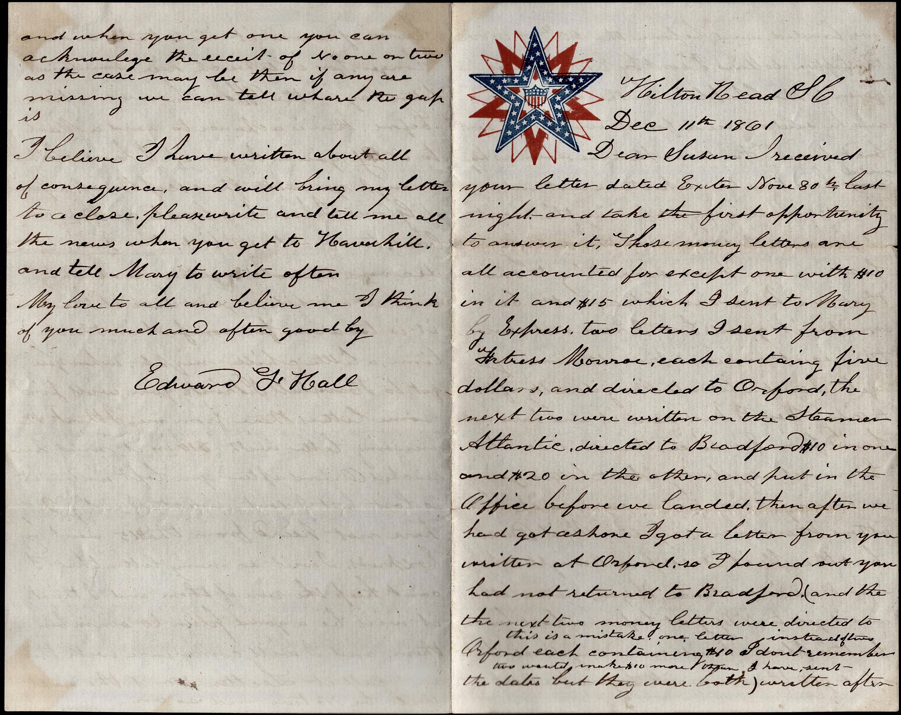 1861: Edward French Hall to Susan (Blood) Hall | Spared & Shared 23