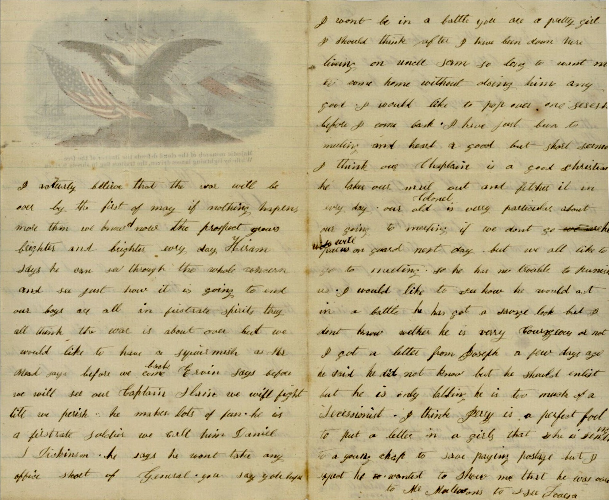 1862: Gilbert Hamilton Mitchell to Amanda Mitchell | Spared & Shared 23