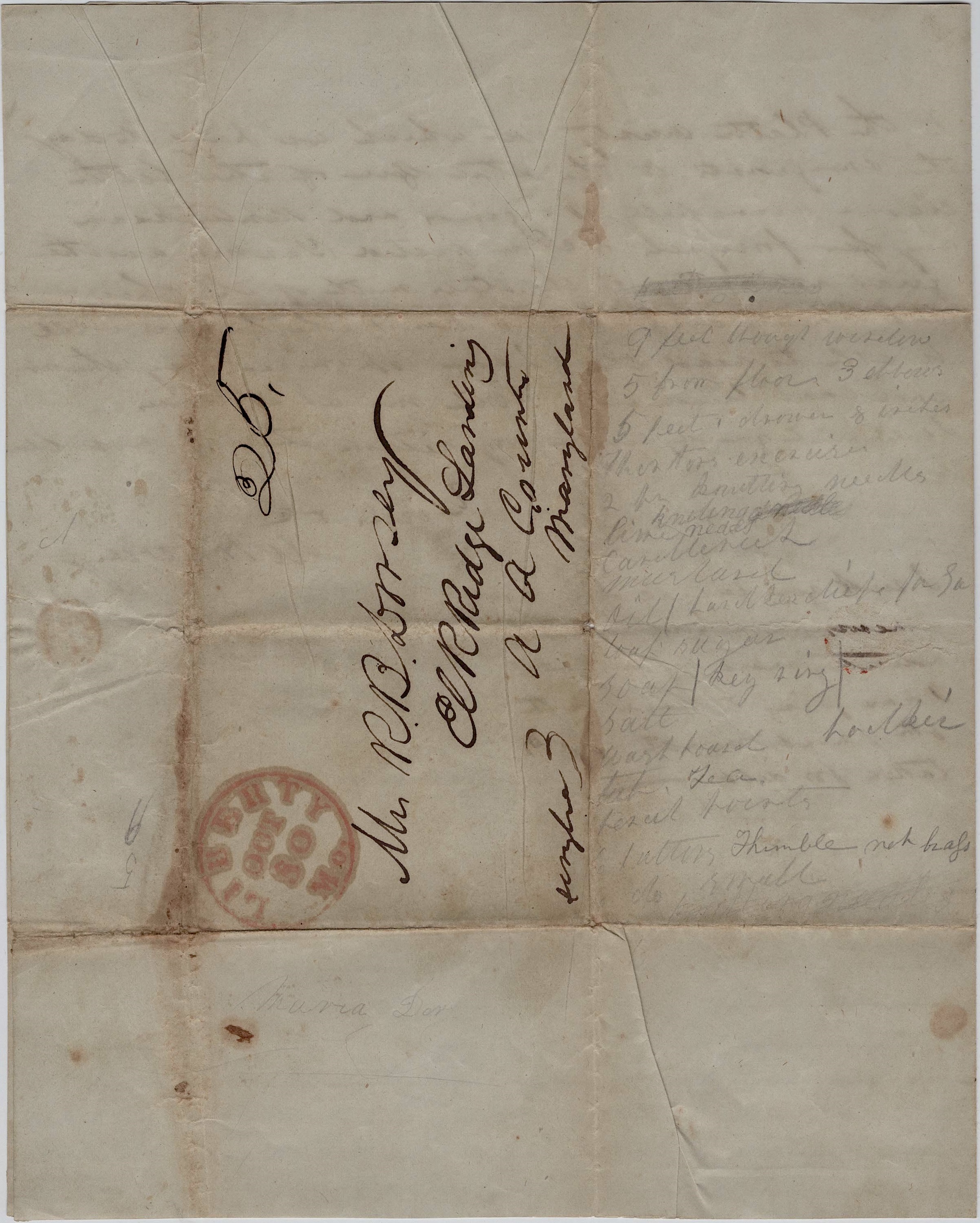 1842: William H. Dorsey to Anna Elizabeth Dorsey | Spared & Shared 23
