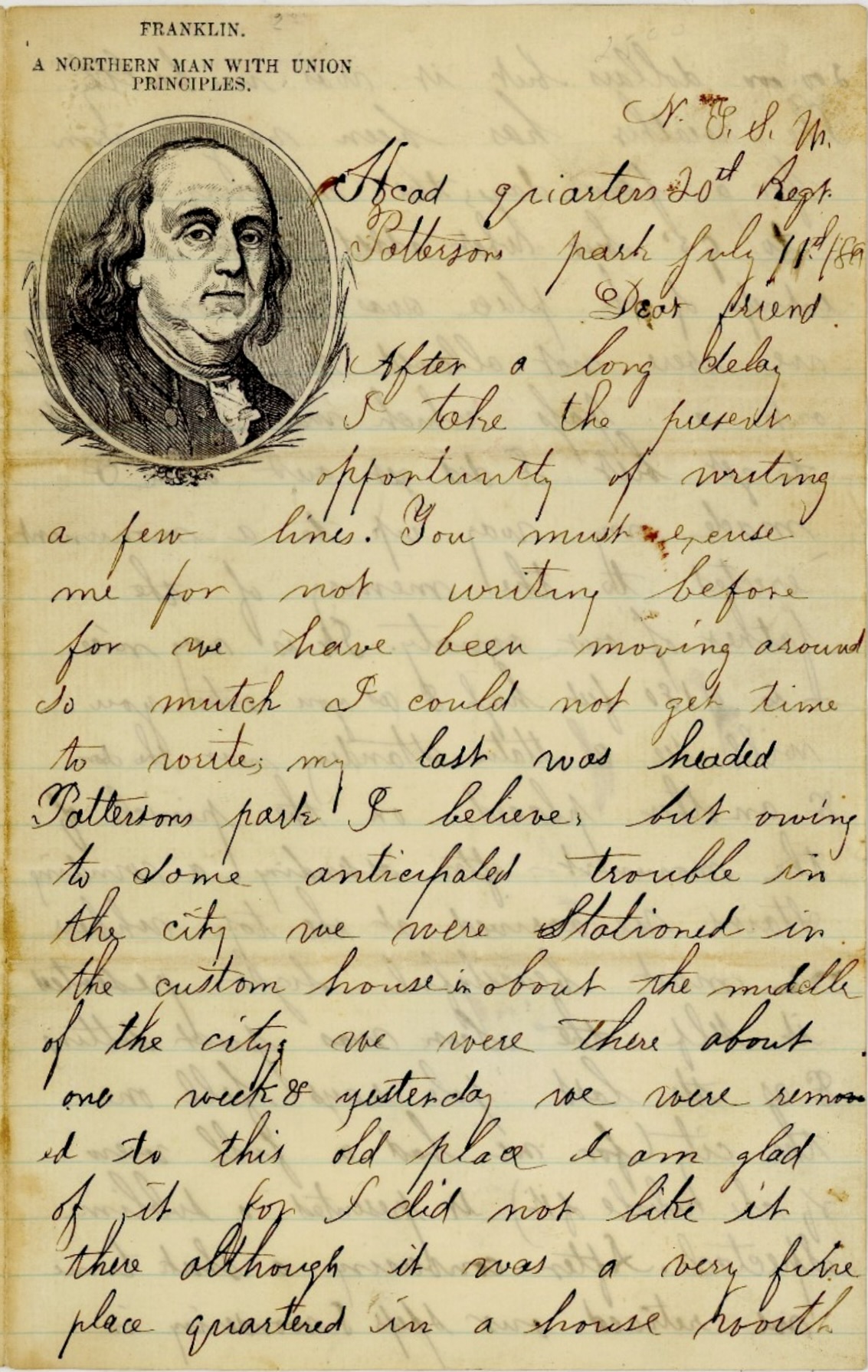 1861: Christian Willard Winnie to a dear Friend | Spared & Shared 23