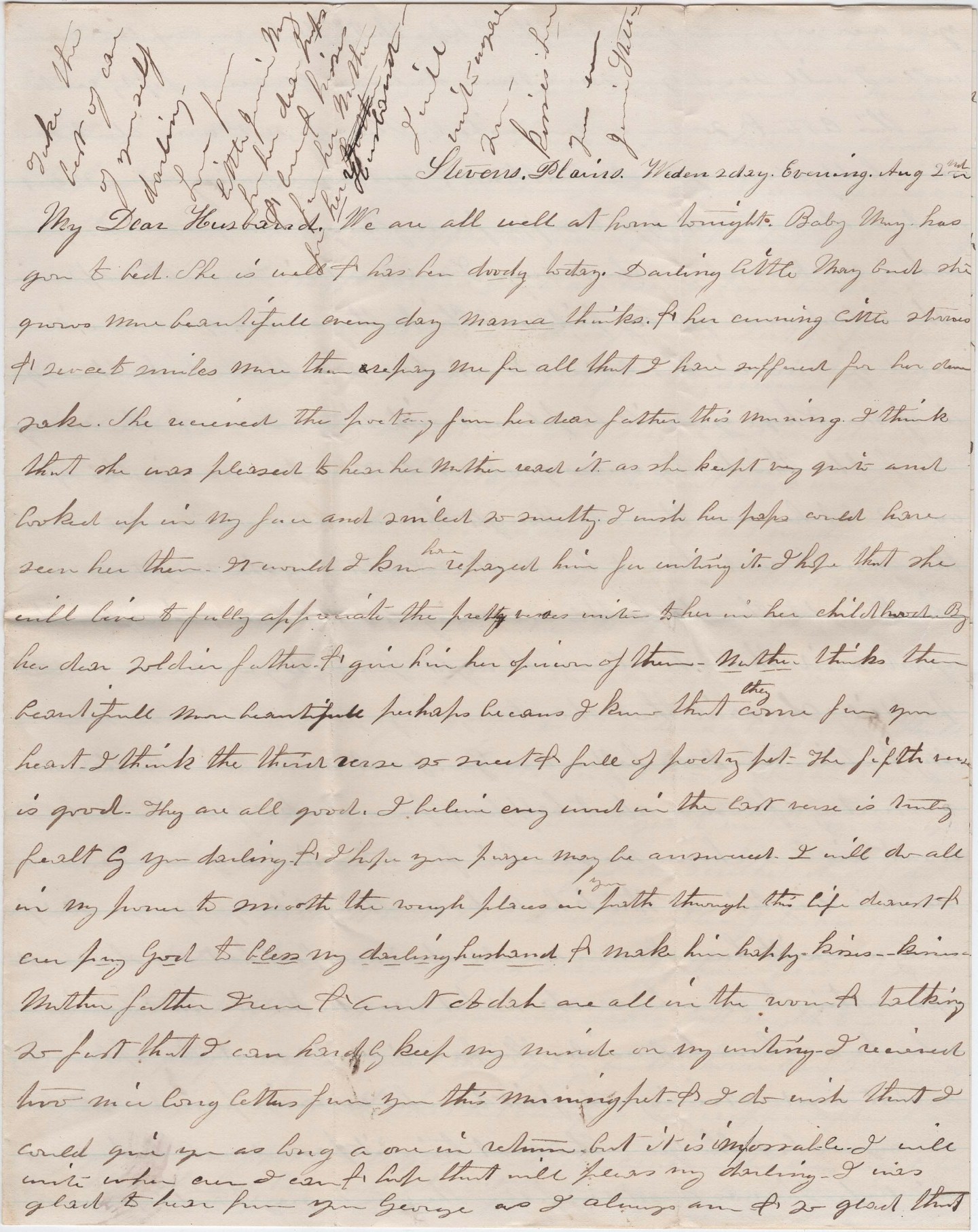 1865: Jennie (Graham) Stevens to George Byron Stevens | Spared & Shared 23